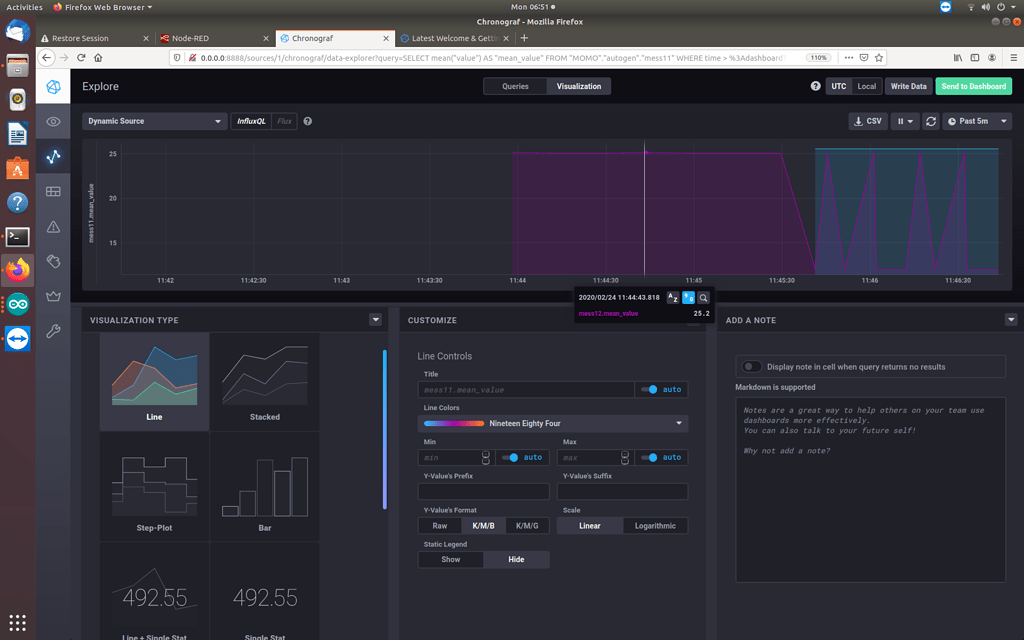 Influx adds a random value(sensor value/2) to my database where i m ...