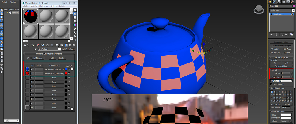 How to use multi/sub object - "MultiMaterial" (3ds max)? - Questions ...