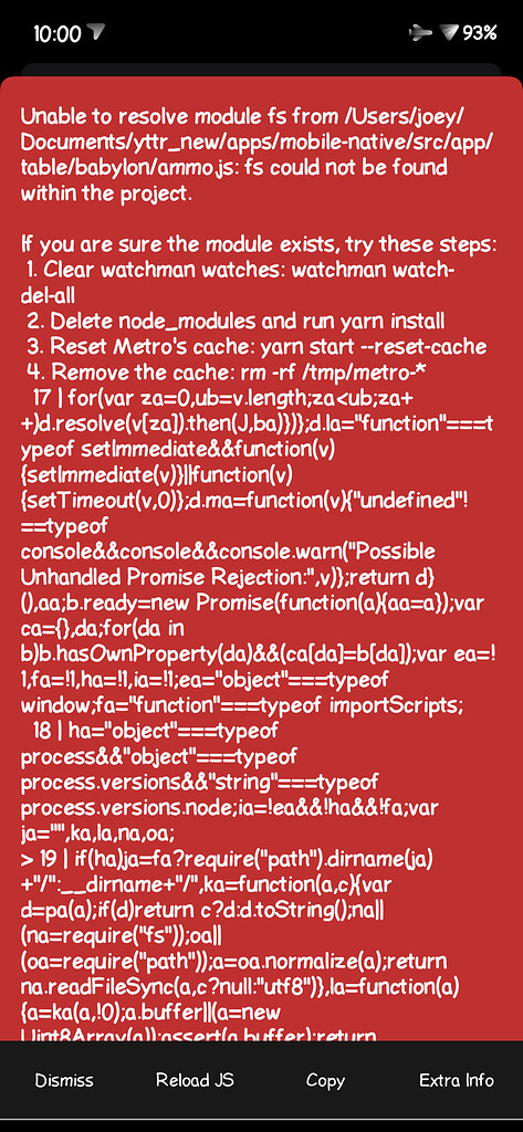 Can't load Ammo.js Physics Engine in React Native - Questions - Babylon.js