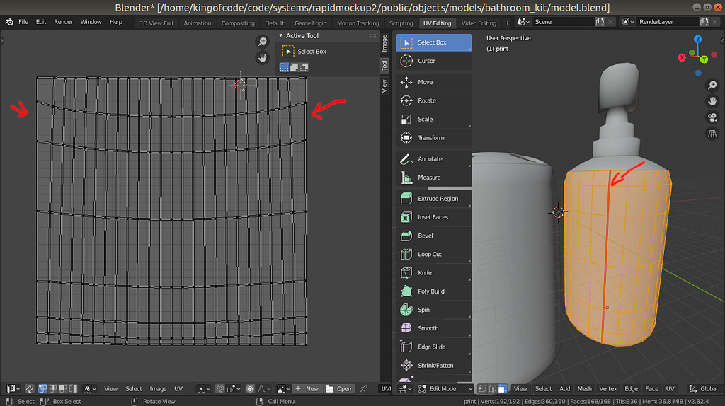 Strange texture mapping with 360 degrees UV map with PBR - Questions ...
