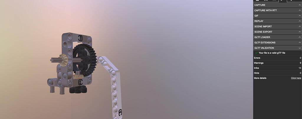 Model with Animation being broken when downloaded from Babylon Sandbox ...