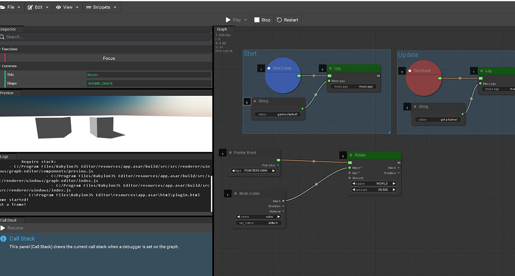 Rotate mesh object - Questions - Babylon.js