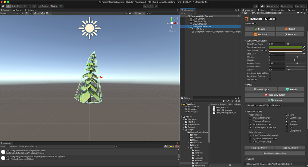 Babylon Toolkit: Houdini Engine For Unity - Announcements - Babylon.js