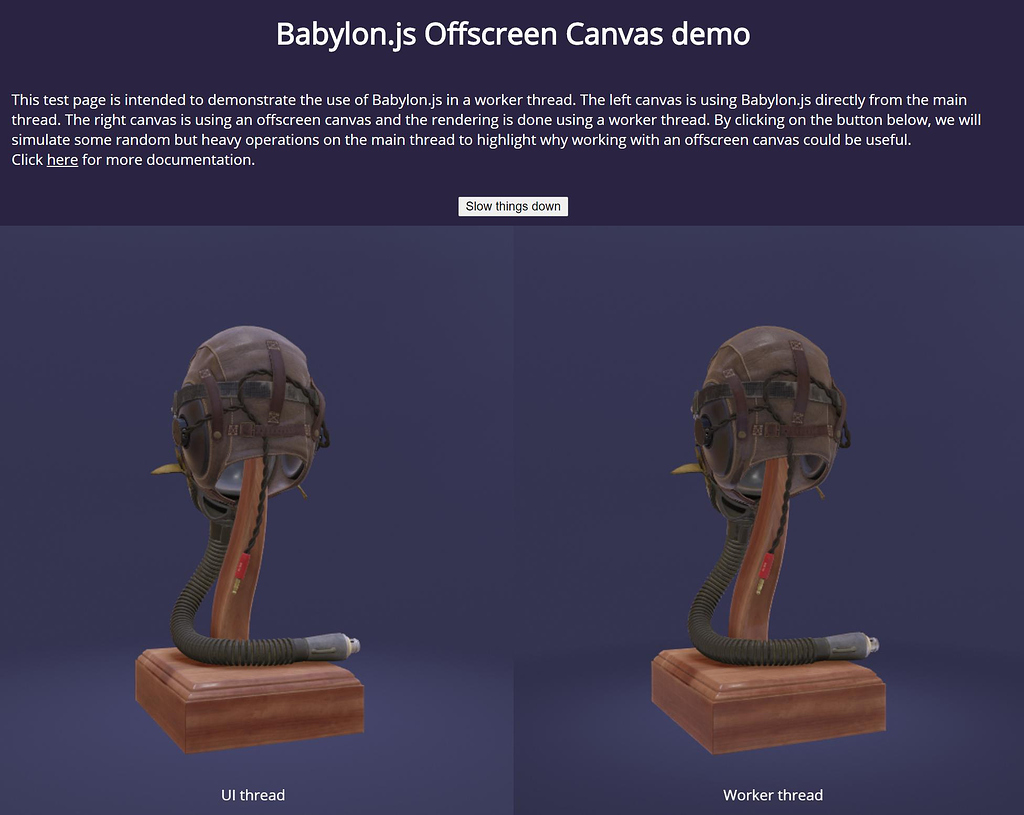 Support for offscreen canvas - Announcements - Babylon.js