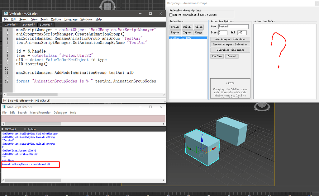 How to use Maxscript to add animation group nodes？ - Content creation (3dsMax, Maya, Blender ...