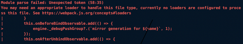 Webpack will not compile myn application after upgrade from babylon 5.21.0 to the 5.22.0 ...