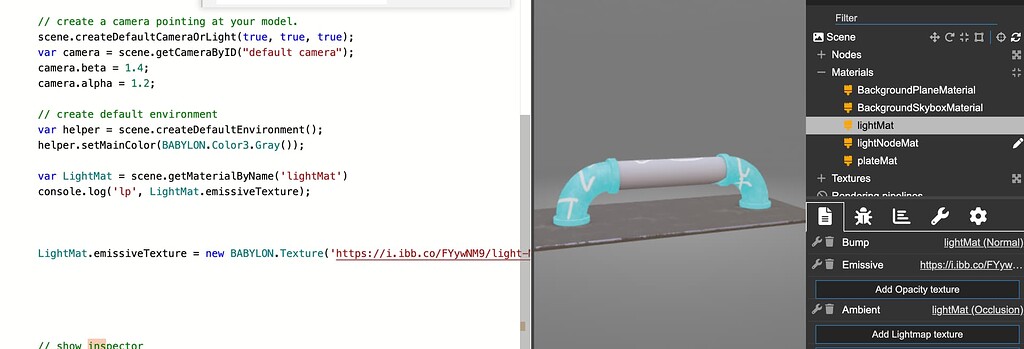 Change the emissive texture of an material - Questions - Babylon.js