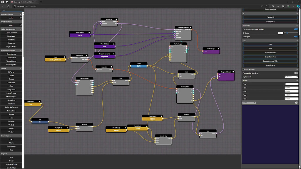 Node editor for Gaussian Splatting - Announcements - Babylon.js