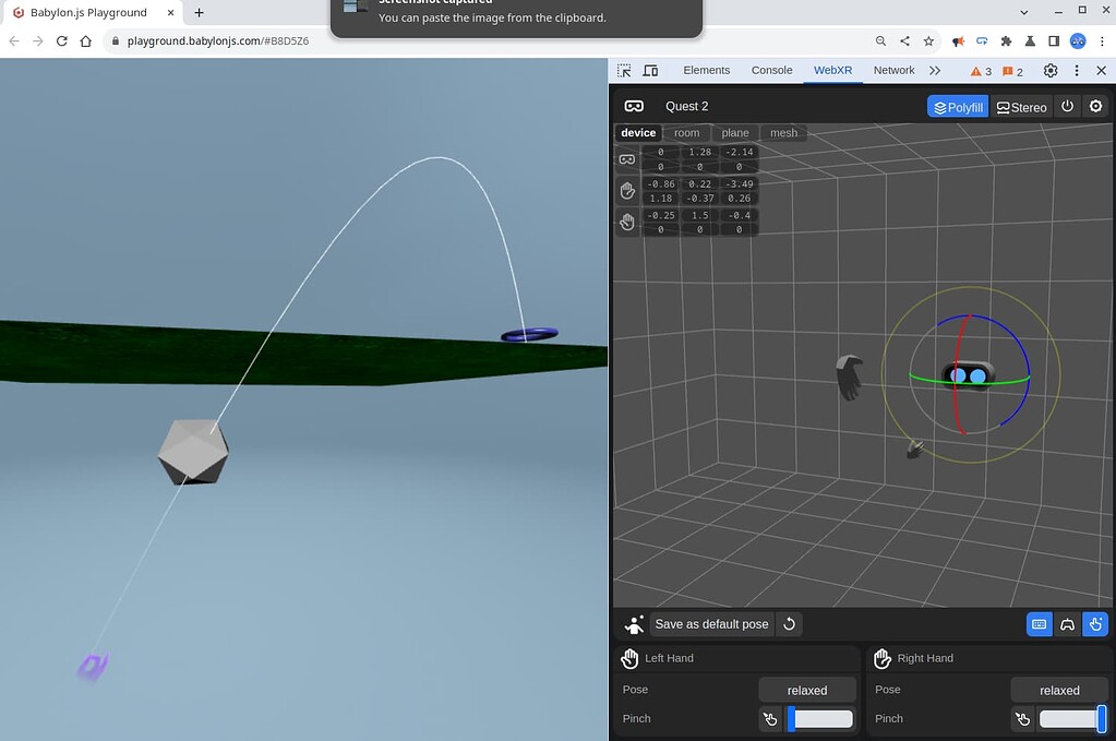 Teleportation activates when pinching a non-floor mesh with a hand ...