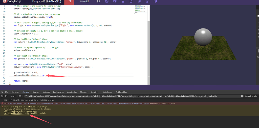 Compatibility issue of material in WebGPU - Bugs - Babylon.js
