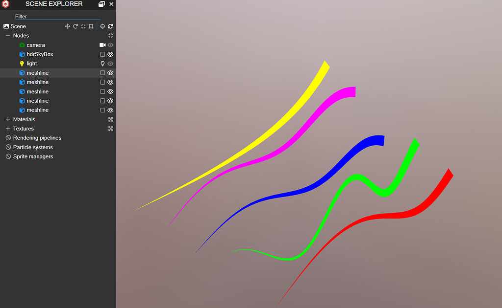 BabylonJS MeshLine - a port of THREE.MeshLine - Page 7 - Demos and projects - Babylon.js