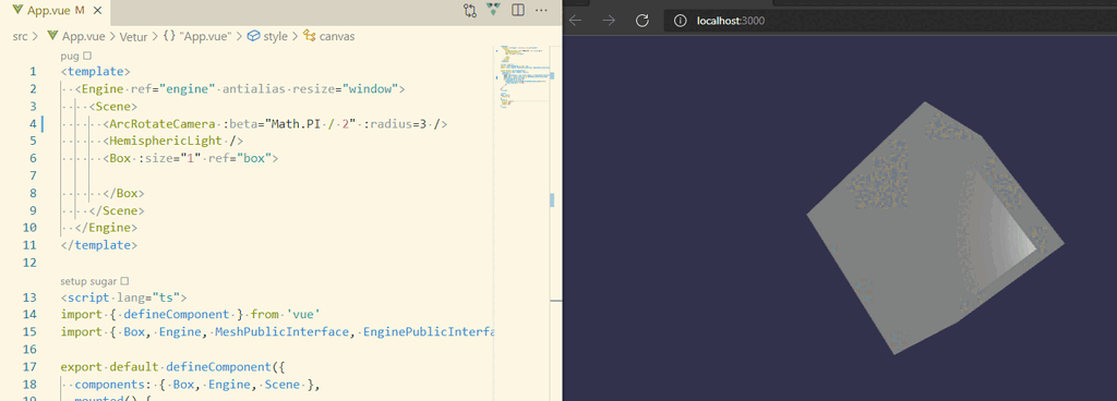 Vue + babylonjs experiment - Demos and projects - Babylon.js