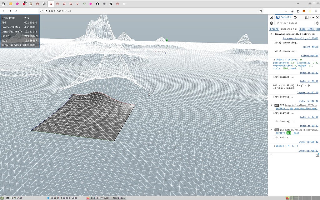 Instanced mesh of type MeshBuilder.CreateRibbon is not showing - Questions - Babylon.js