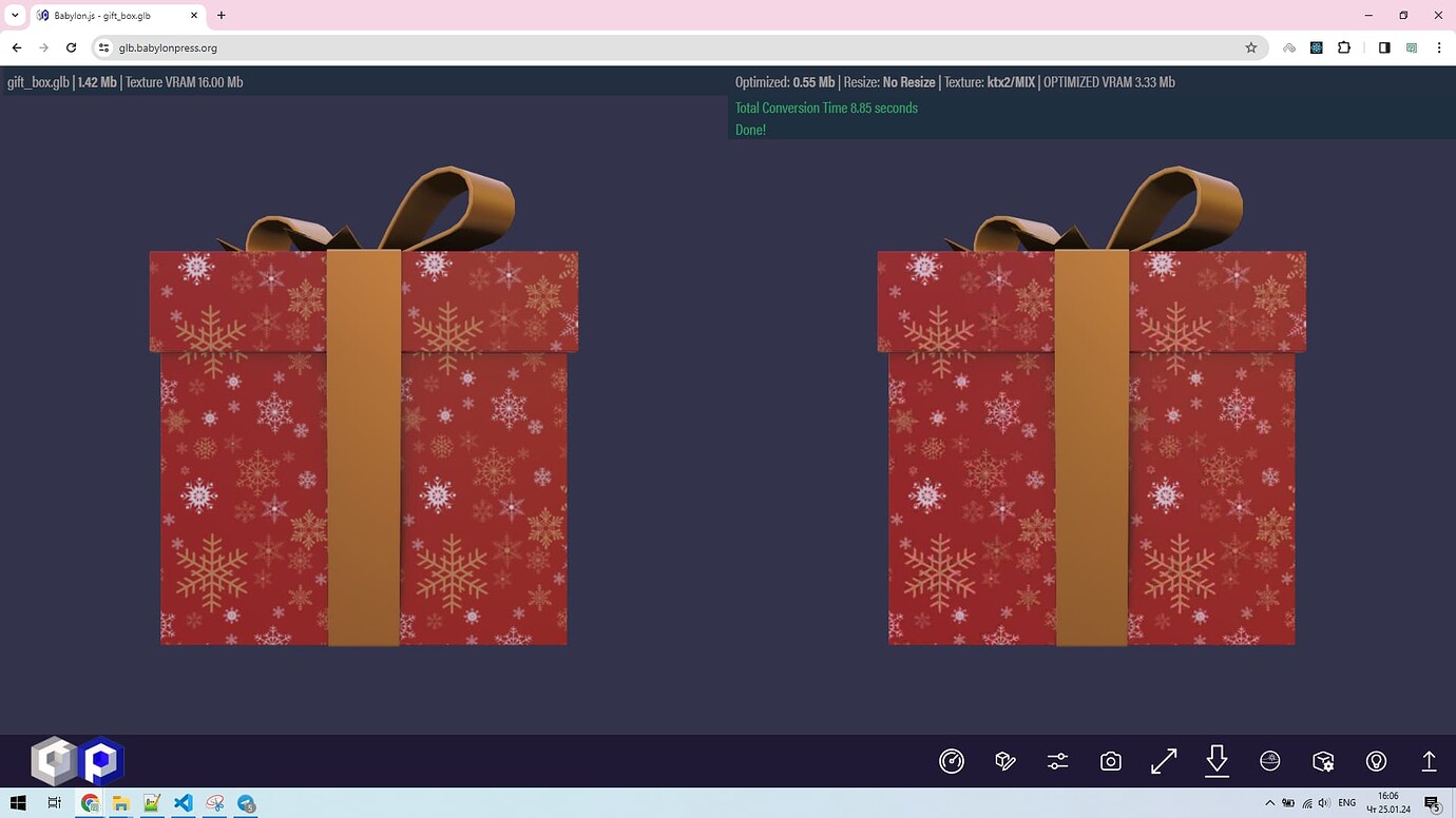 GLB Optimizer for Geometry and Texture Conversion (WEBP and KTX2) - Demos and projects - Babylon.js
