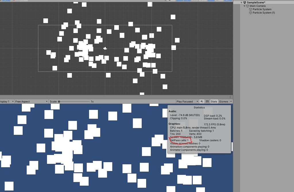 Can 2 particle systems share a draw call? - Questions - Babylon.js