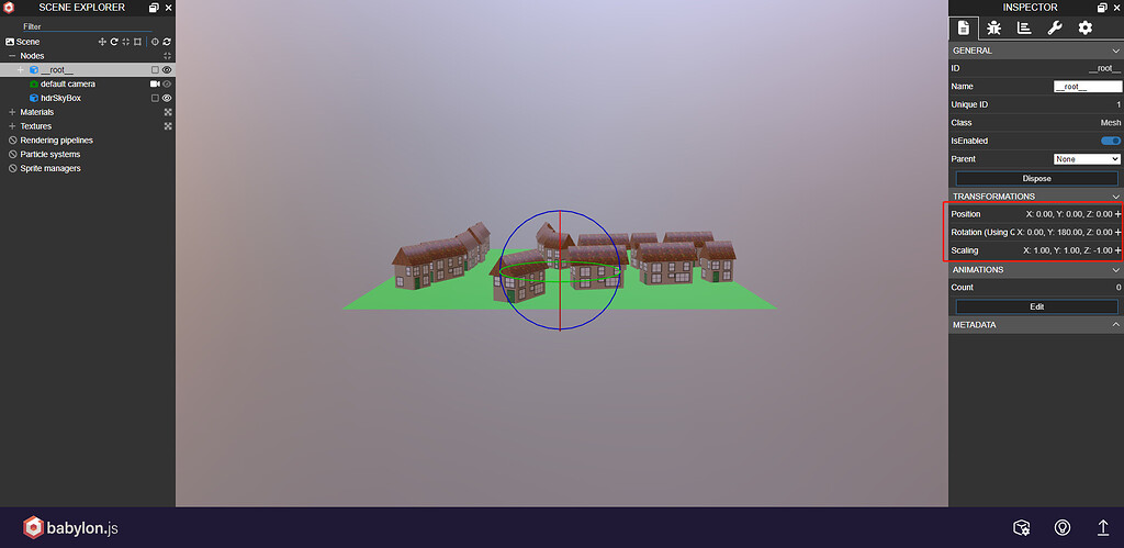 Why does scaling change when using rotating gizmos - Questions - Babylon.js
