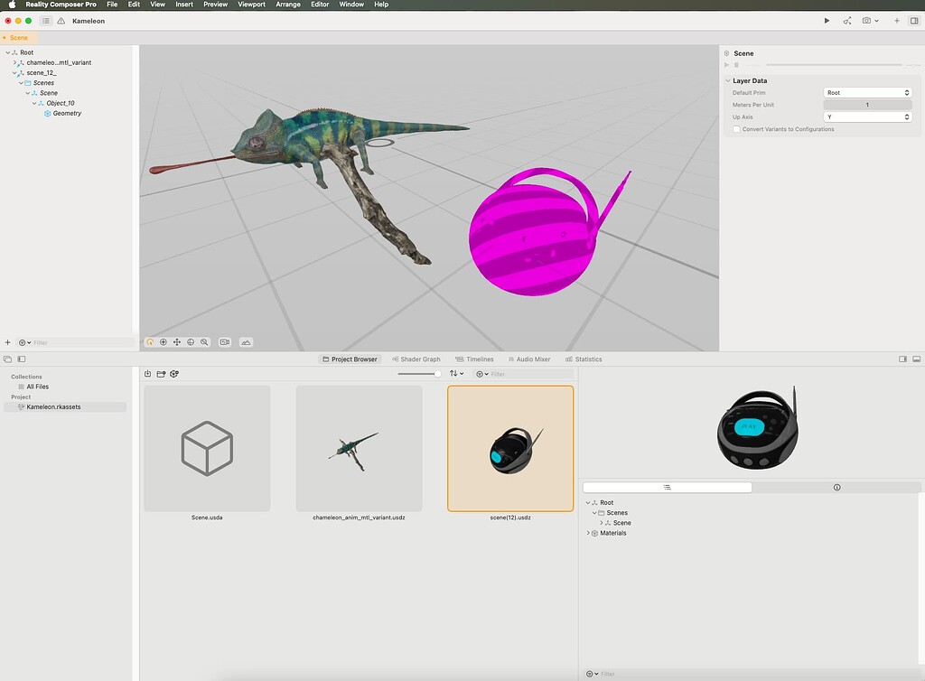 USDZ Exporter Issue - materials do not work in Reality Composer Pro - Bugs - Babylon.js