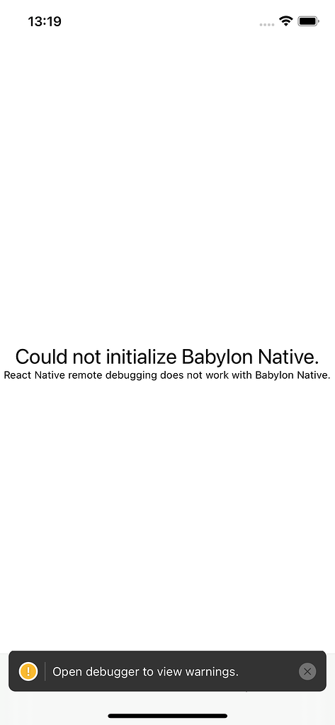 Cannot initialize Babylon Native with Expo - Bugs - Babylon.js Cannot initialize Babylon Native with Expo - Bugs - Babylon.js