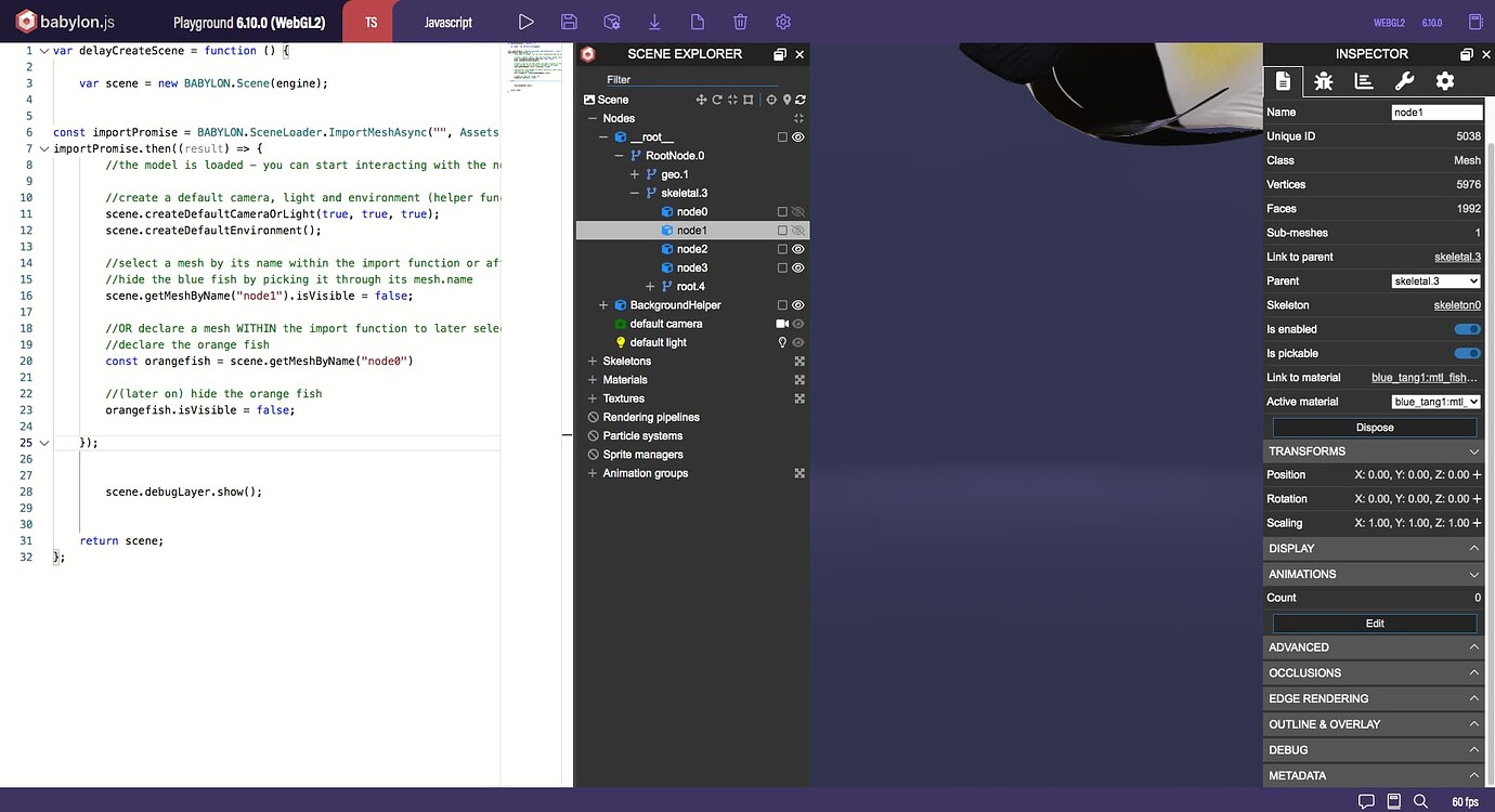 How to interact with .glb parts or meshes? - Questions - Babylon.js