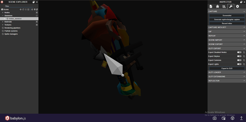 Animations not exporting in sandbox - Bugs - Babylon.js