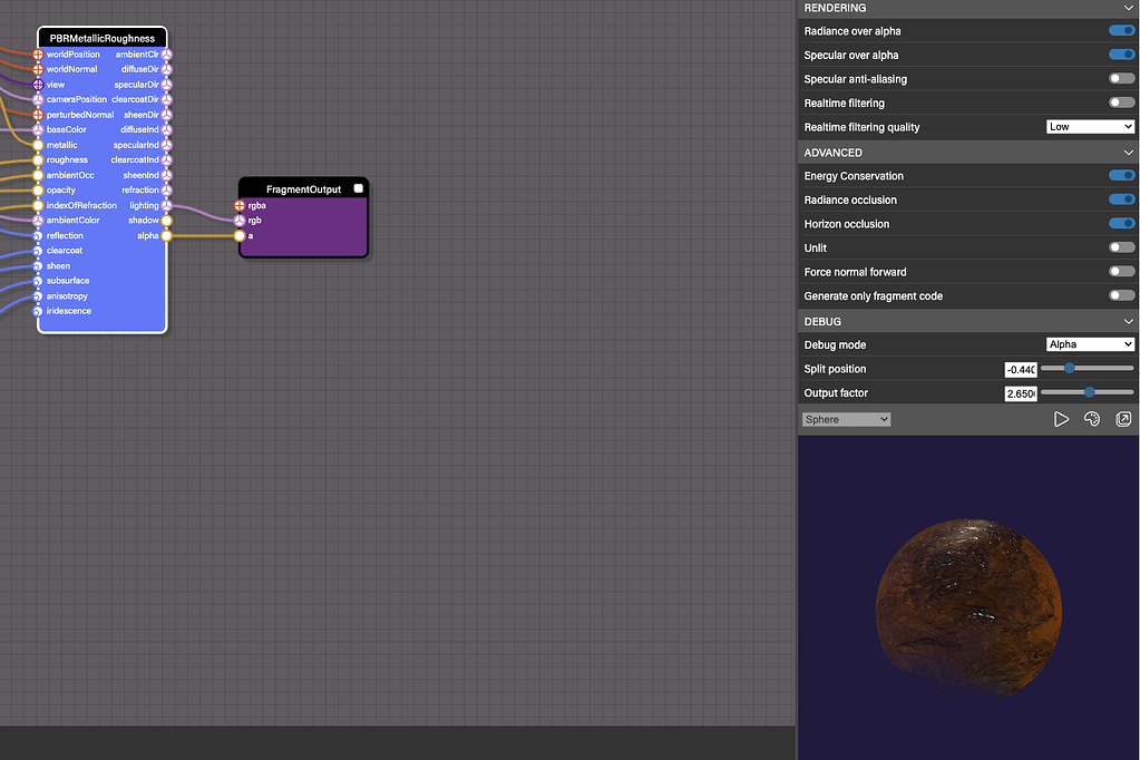 NME PBR Material debug mode? - Questions - Babylon.js