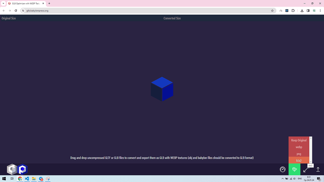 GLB Optimizer for Geometry and Texture Conversion (WEBP and KTX2) - Demos and projects - Babylon.js