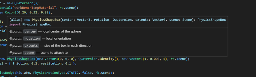 Minor Label Error in PhysicsShapeBox - Bugs - Babylon.js