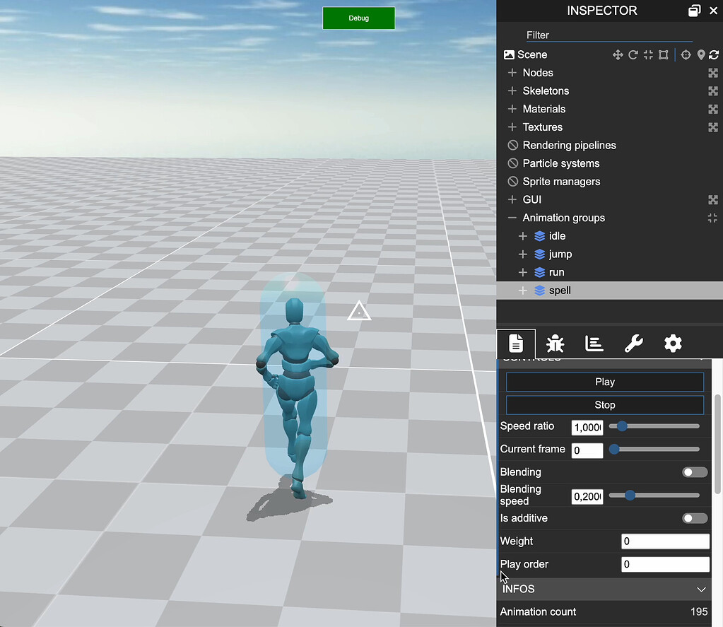 Issues with Additive Animation Blending for Running and Casting Spells - Questions - Babylon.js