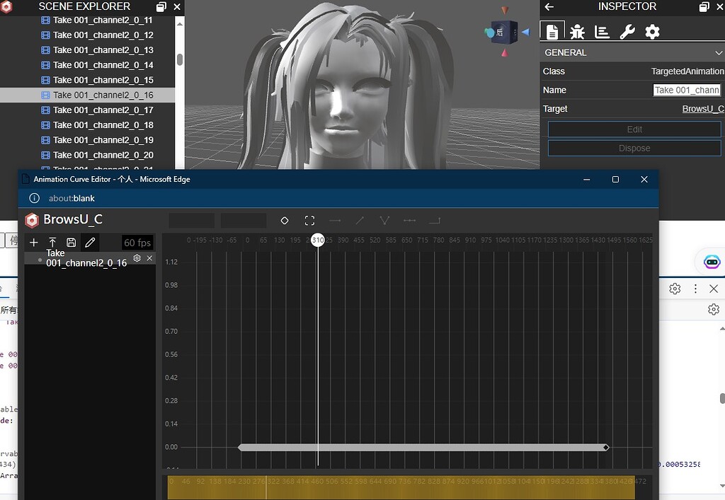 Morphtarget influnce animation could not be seen in curve editor - Questions - Babylon.js