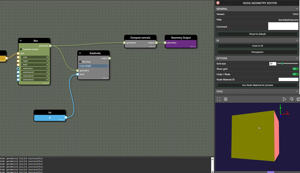 Node Geomery Subdivide Node - Announcements - Babylon.js