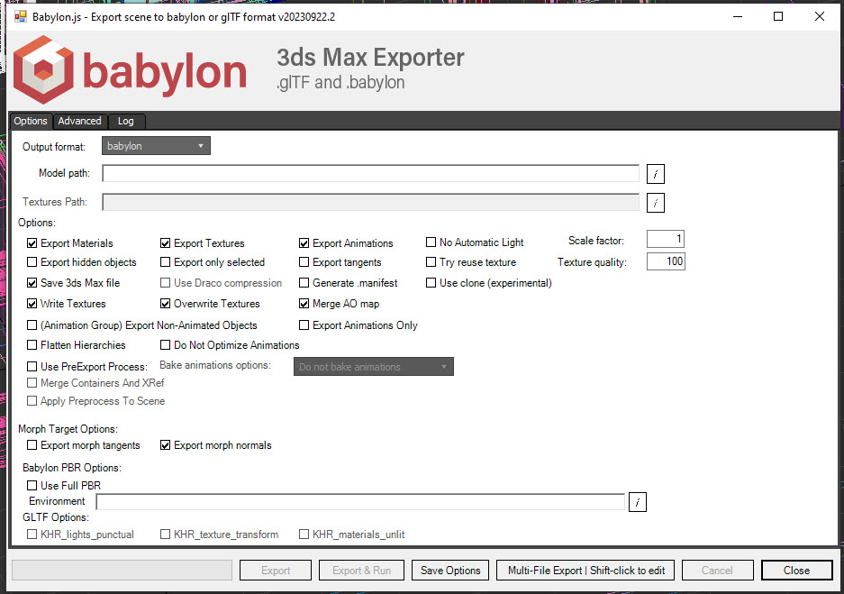 Babylon GLB exporter crashes Max 2019 on closing - Bugs - Babylon.js