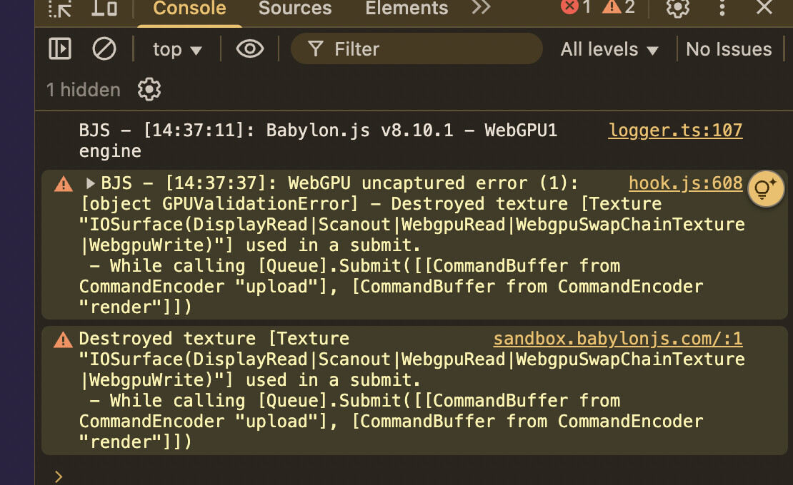 Sandbox: error loading model using webgpu - Bugs - Babylon.js Sandbox: error loading model using webgpu - Bugs - Babylon.js