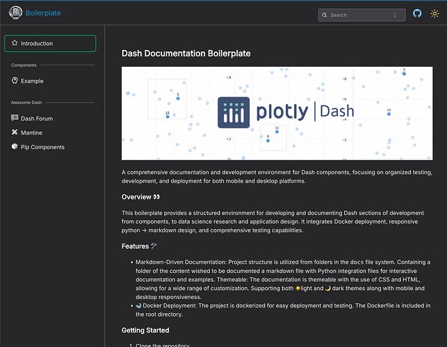 Introducing The Dash Documentation Boilerplate Simplify Your Dash Project Docs Dash Python 