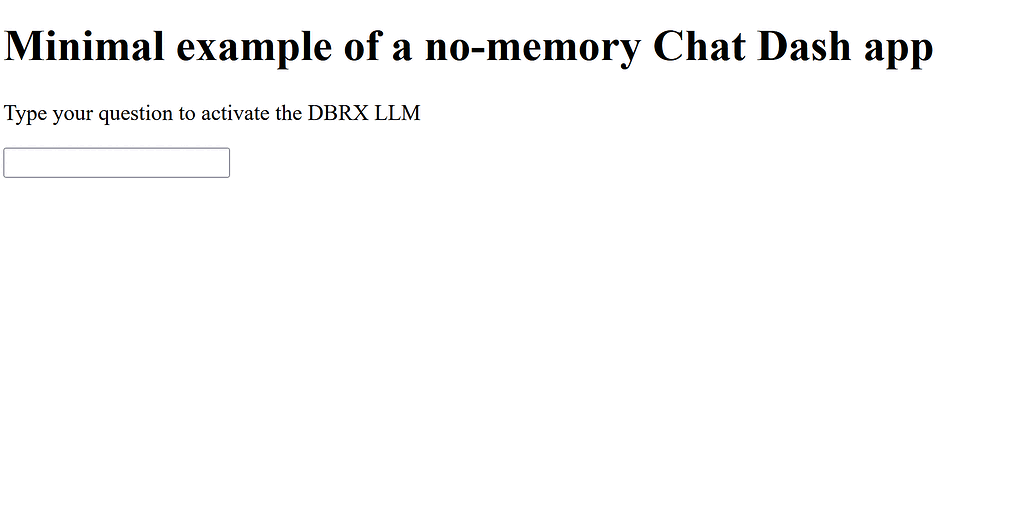 Databricks LLM (DBRX) with Dash App Building Challenge - Dash Python ...