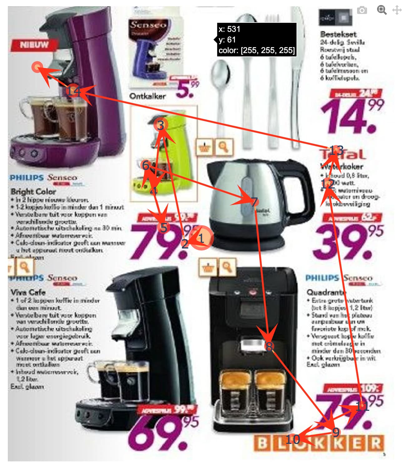 Set a bordercolor for arrows in Plotly Go and possible to set hovertext ...