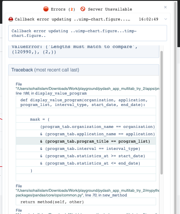 Error in pydash application - Dash Python - Plotly Community Forum