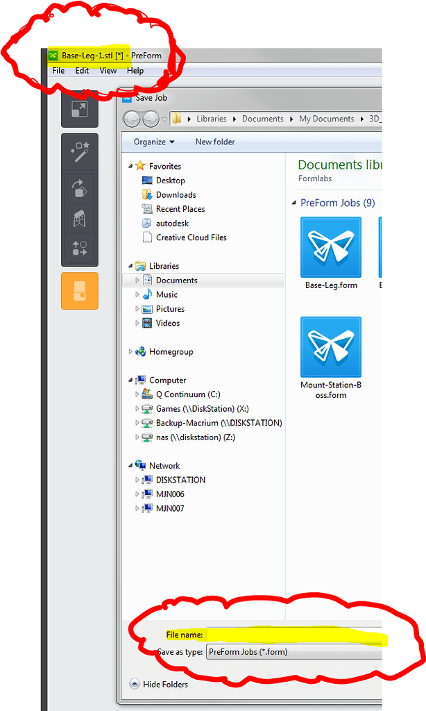 Populate file name box with the STL file name in Preform - Feature Requests & Ideas - Formlabs ...