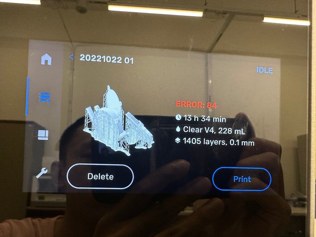 Error code 84 - Form 3L - Formlabs Community Forum