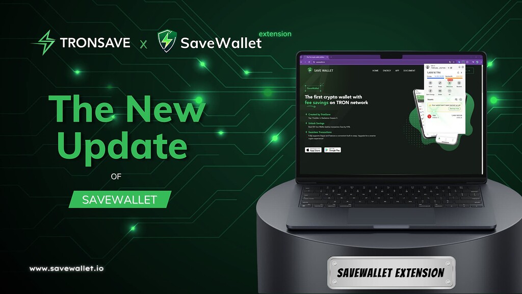 SaveWallet Extension by Tronsave - The first crypto wallet with fee savings on TRON network ...