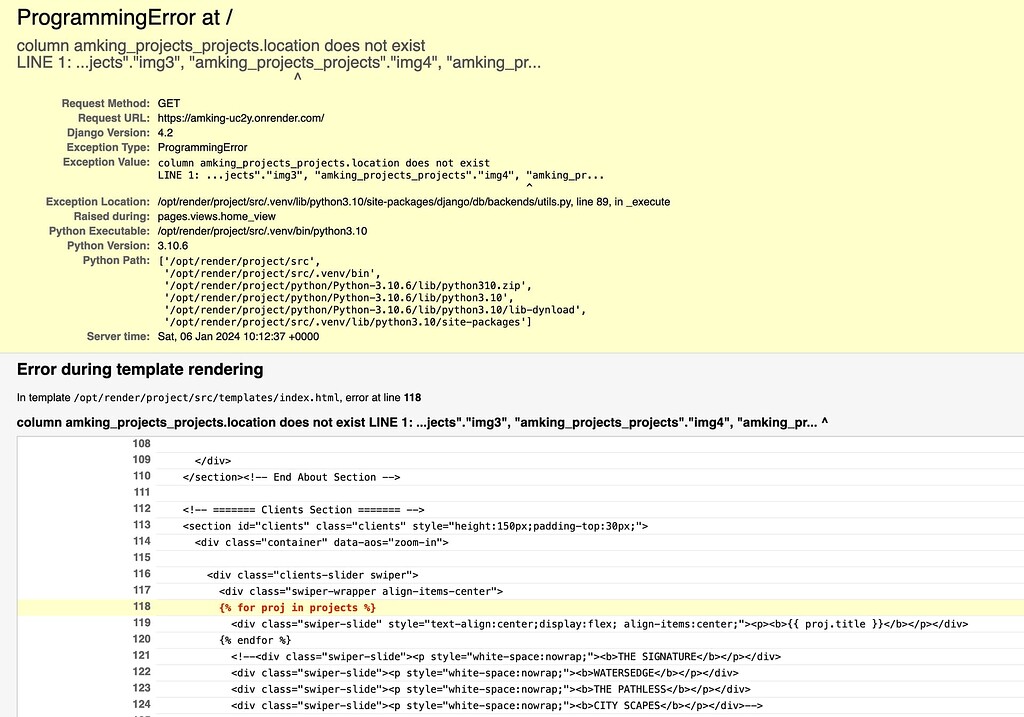 Django Programming Error After Adding New Field Mystery Errors Django Forum