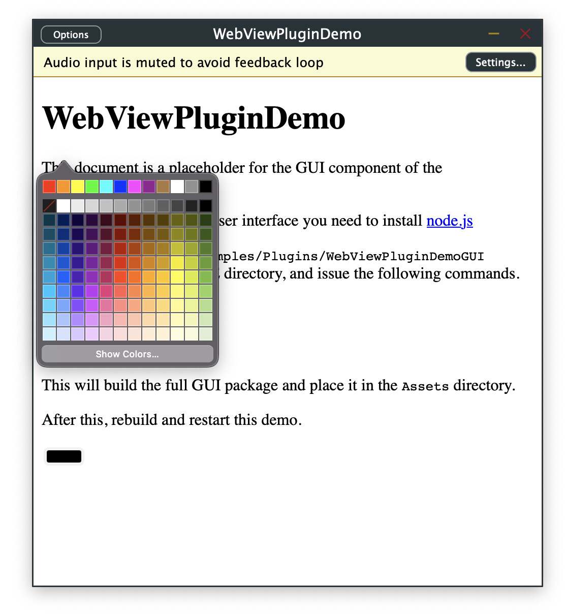 BR: Webview opens color picker with wrong y-position (macOS) - General JUCE discussion - JUCE