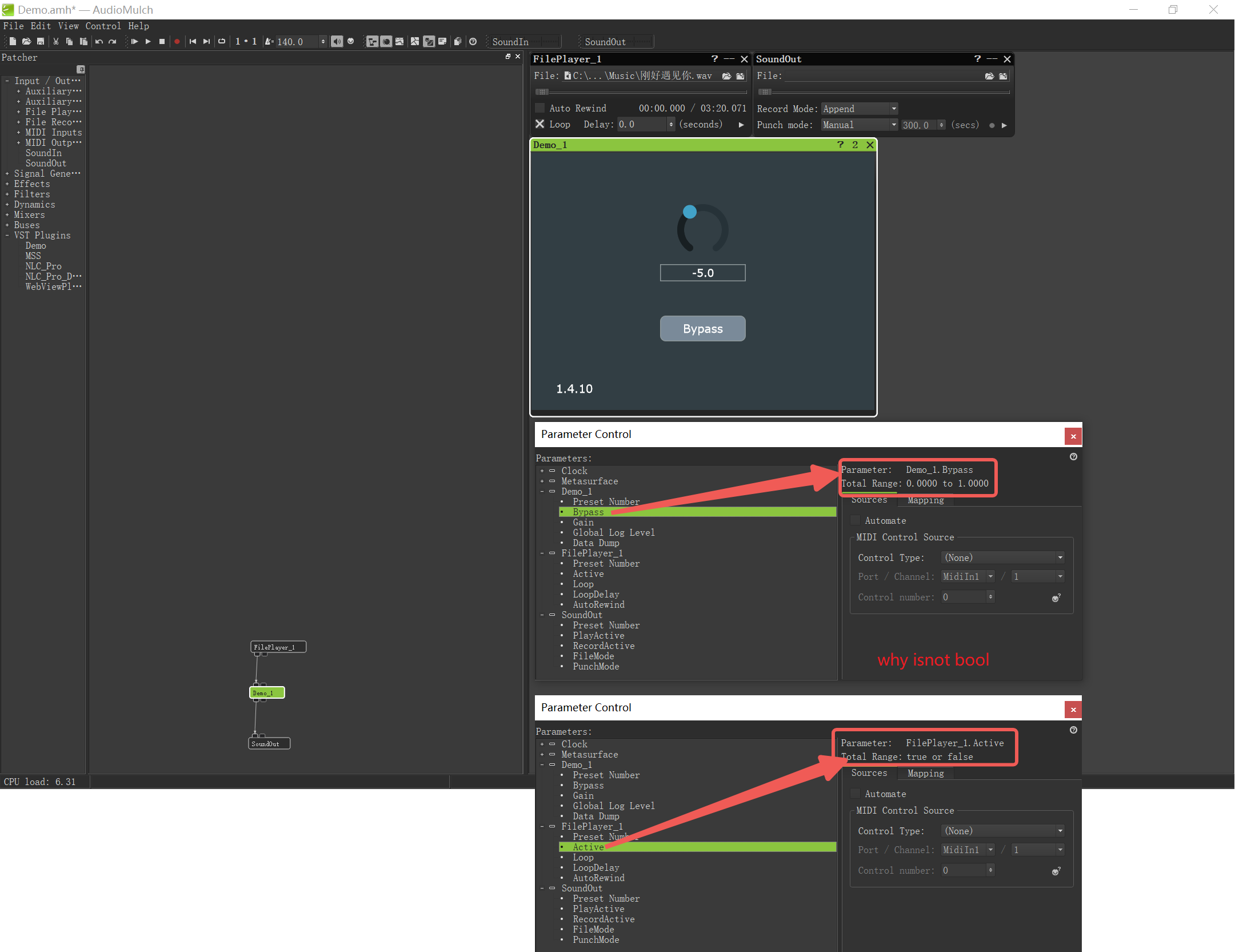 AudioMulch VST plugin Parameter recall from Metasurface - Audio Plugins ...