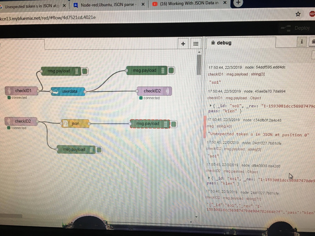 Unexpected token s in JSON at position 0 - General - Node-RED Forum