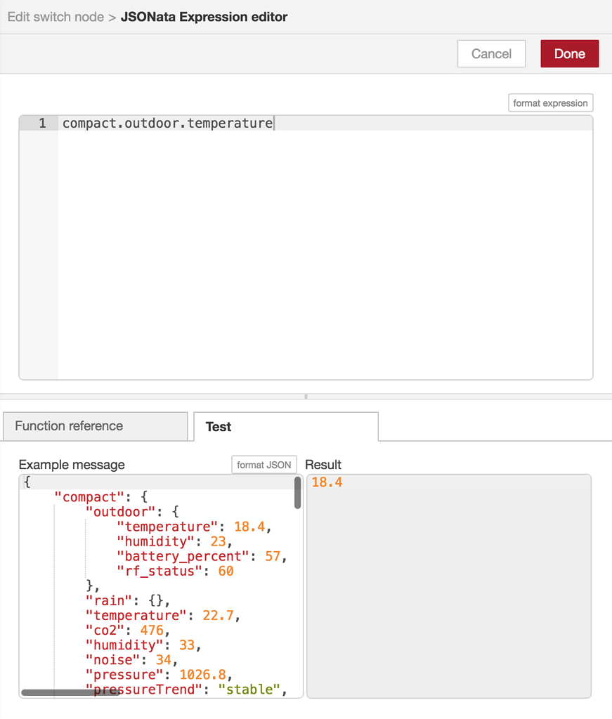 Using a switch node with JSONata - General - Node-RED Forum