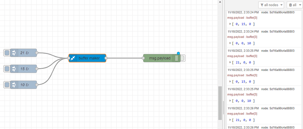 How can I collect all data in one array - General - Node-RED Forum