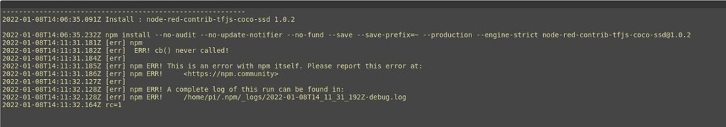 Can’t install node-red-contrib-tfjs-coco-ssd on raspberry pi 3 - General - Node-RED Forum