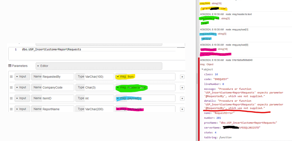MSSQL-Plus node behavior change - General - Node-RED Forum