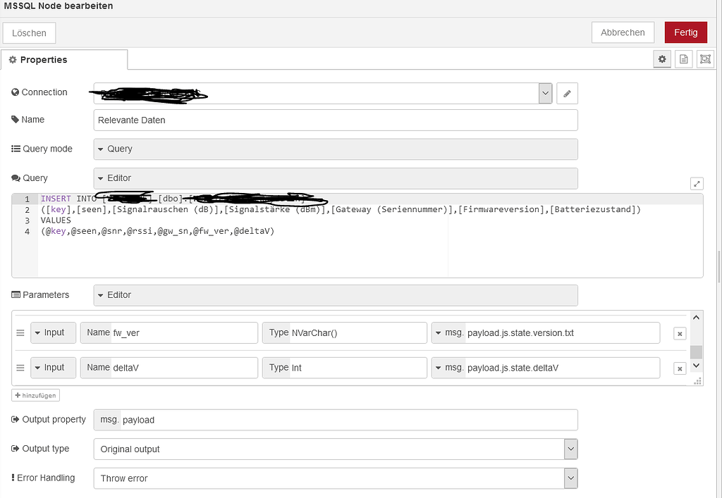 MSSQL Node Transfer Failure - General - Node-RED Forum
