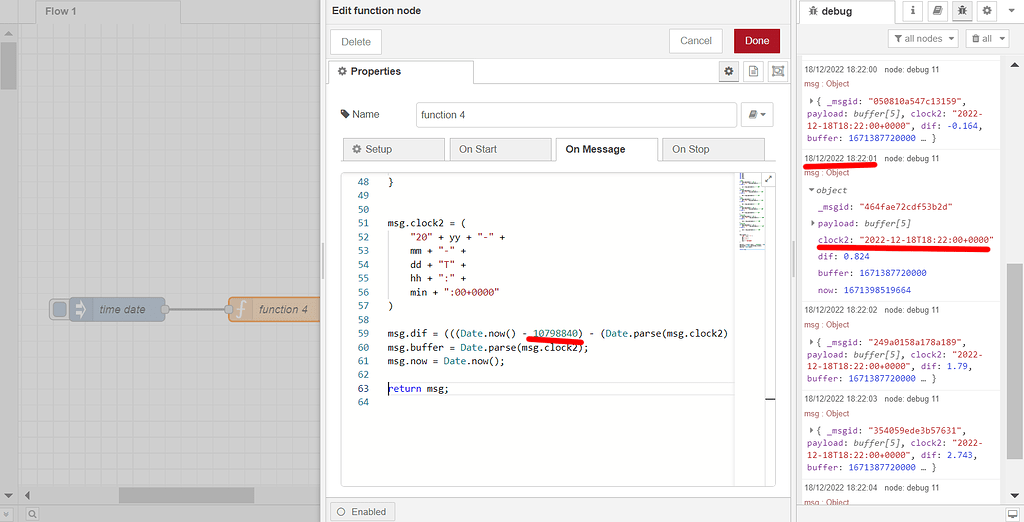 Convert buffer to time and compare with current time - General - Node-RED Forum