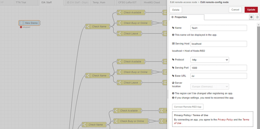 Always indicate "stopped" for my remote-access node - General - Node-RED Forum